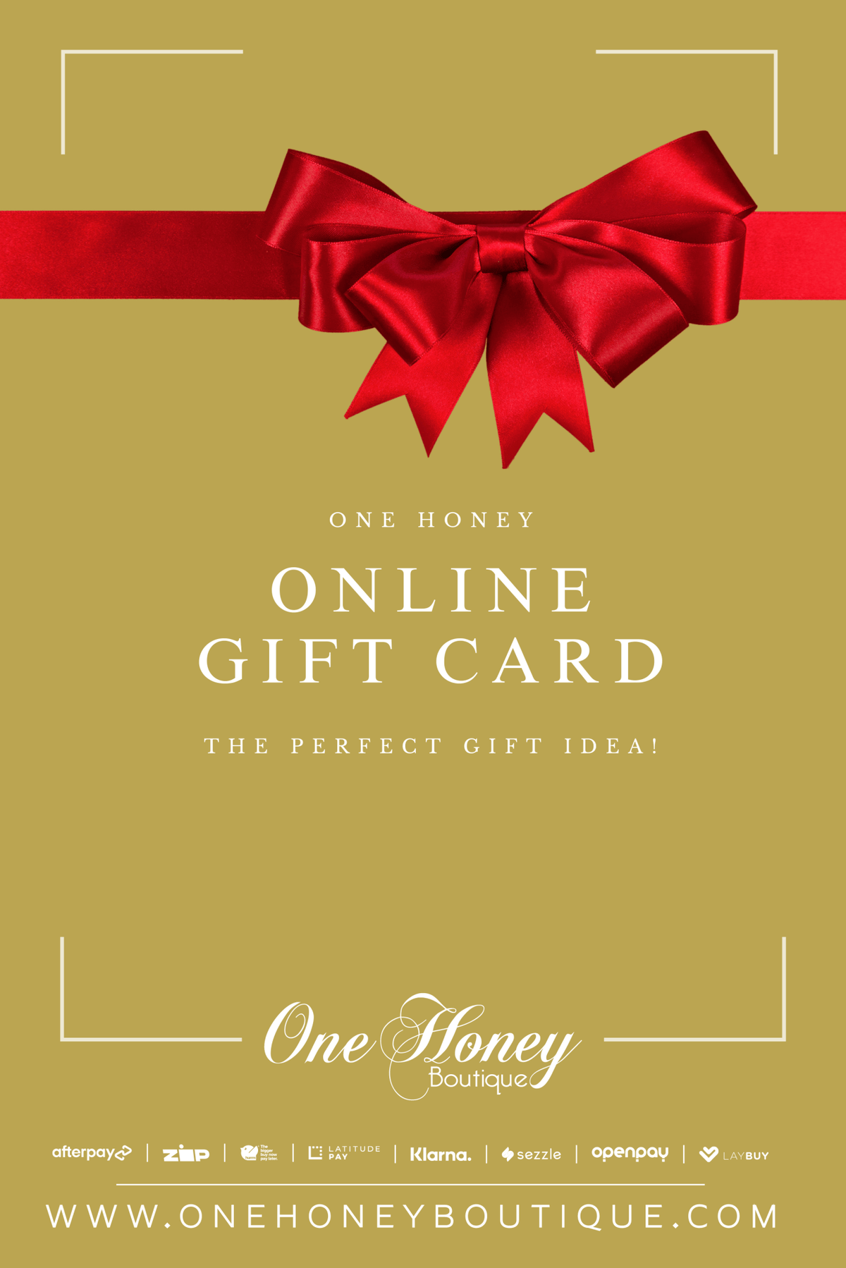 Formal Dress Gift Cards Australia | Prom & Formal Gifts | One Honey