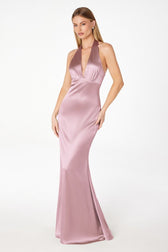 NOAH Silky Halter Neck Prom & Semi-Formal Dress | One Honey
